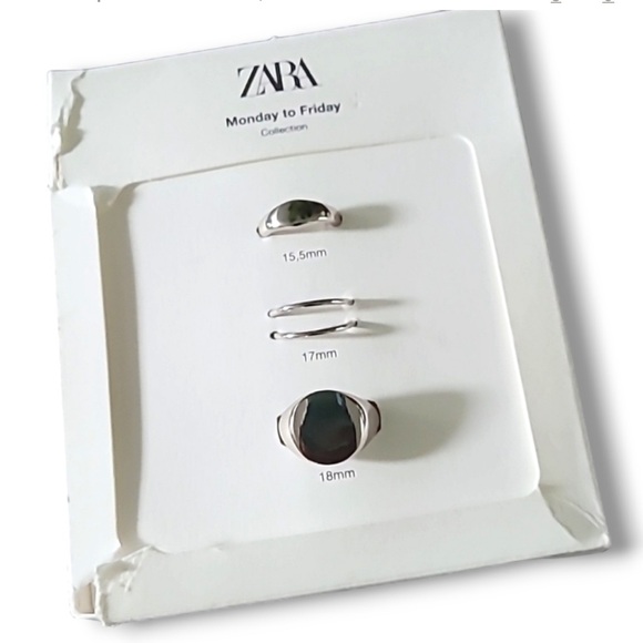 Zara | Jewelry | Zara Pack Of Rings Monday To Friday Collection | Poshmark